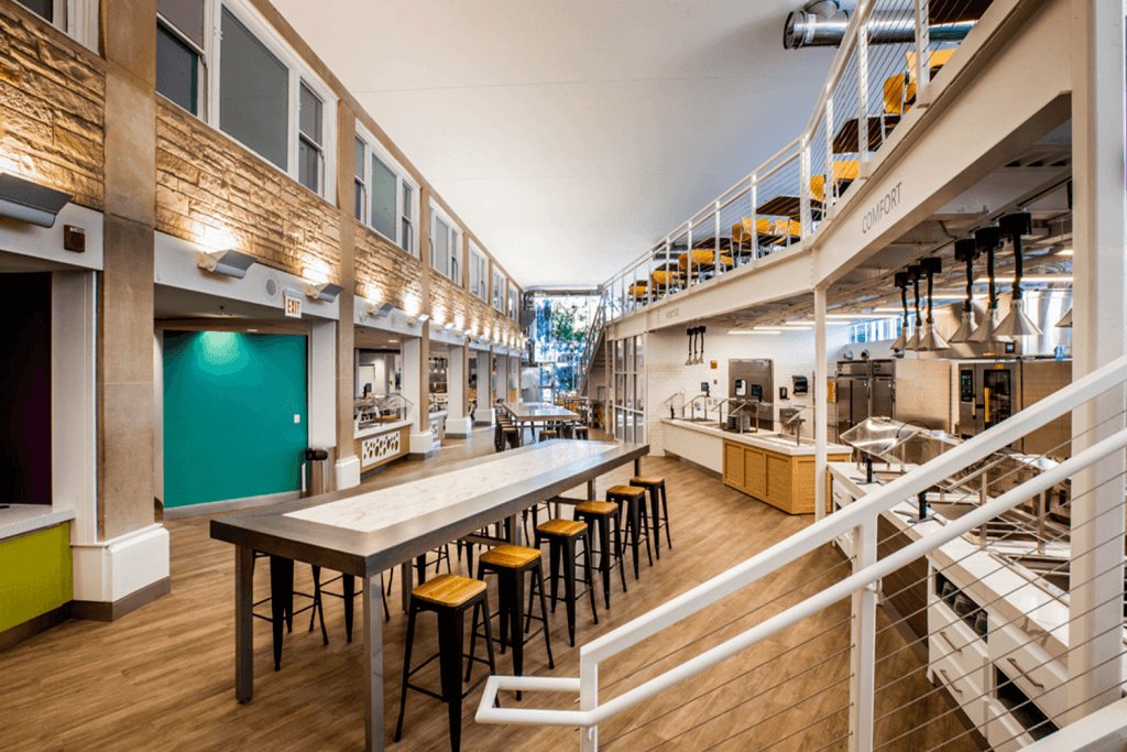 Allison Dining Hall seating section 2 - W.B. Olson, Inc.